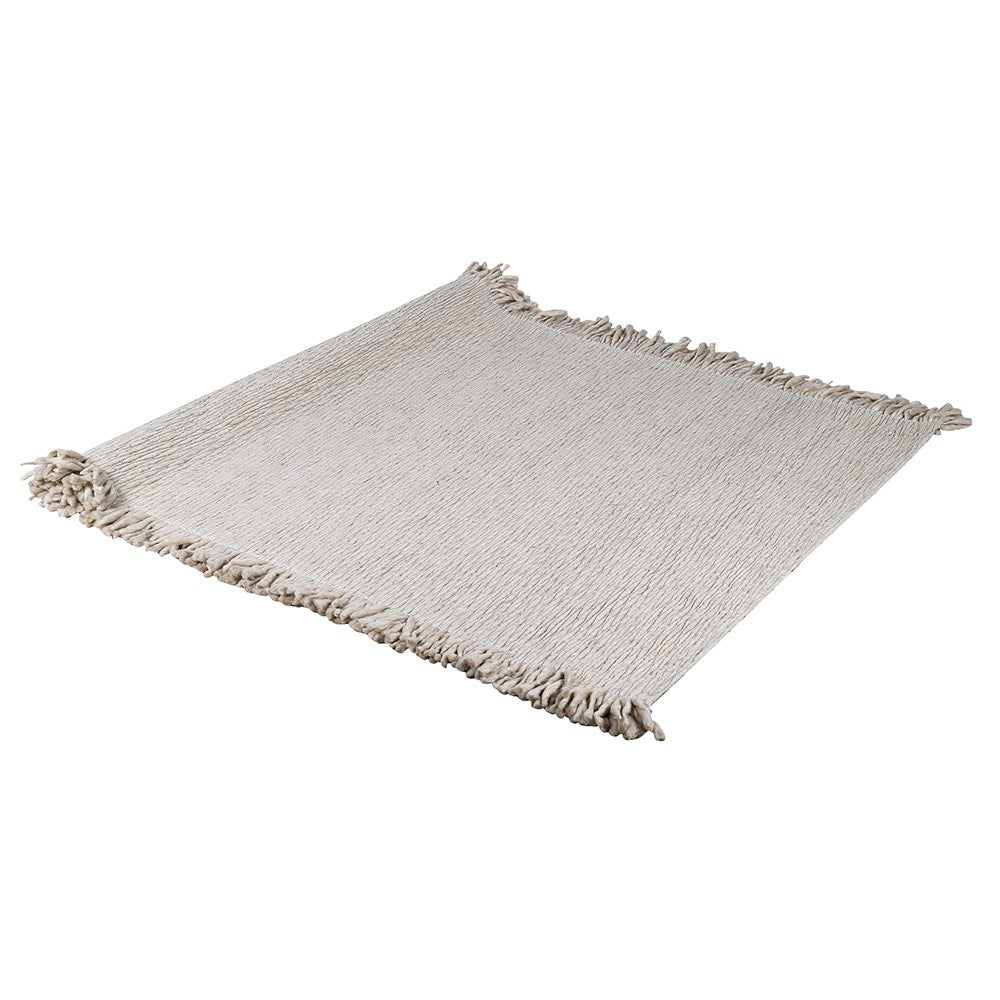 Natural Chunky Fringed Wool Rug – Cotswold Luxe