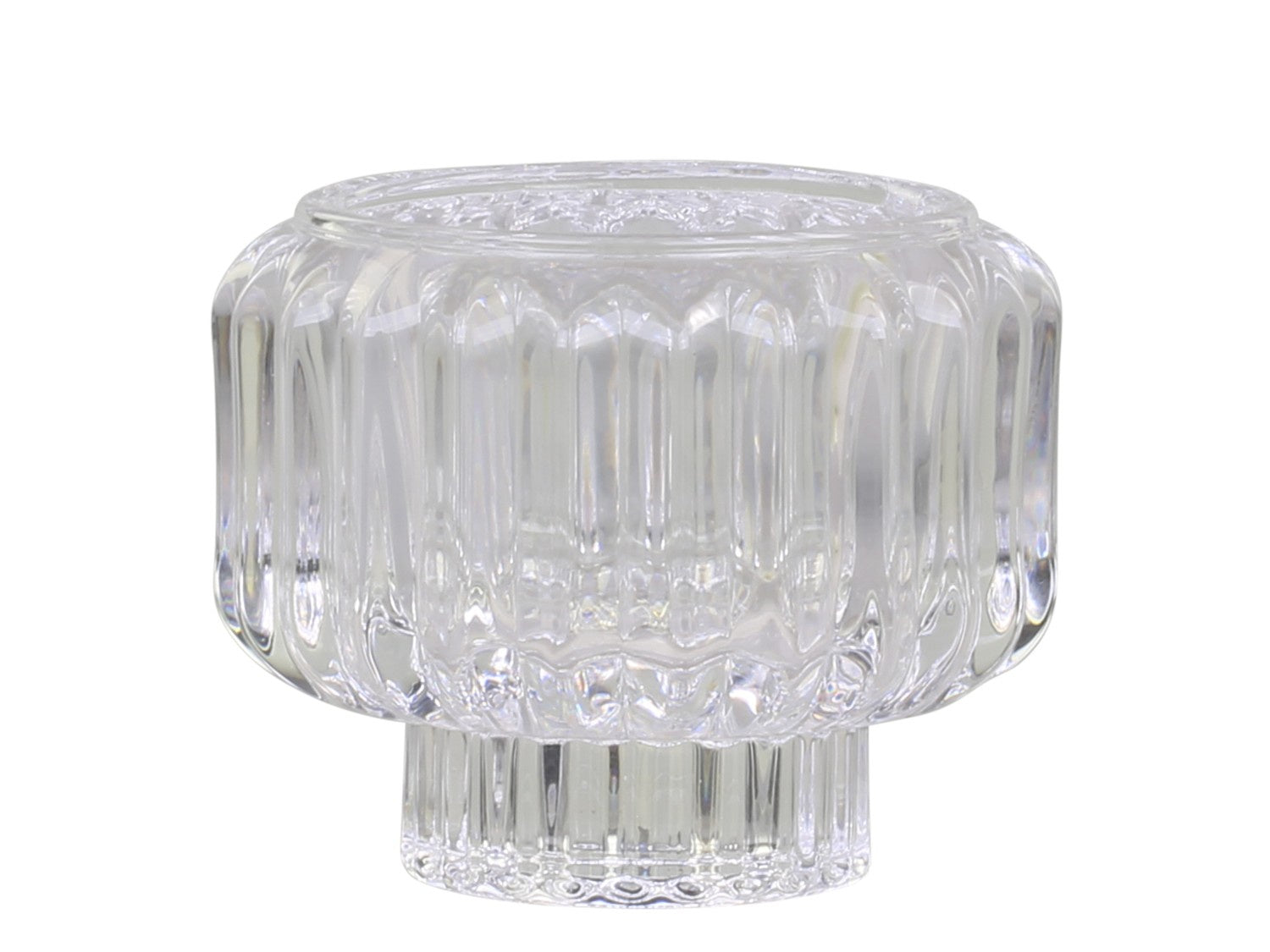 Small Ribbed Glass Tealight Holder – Cotswold Luxe