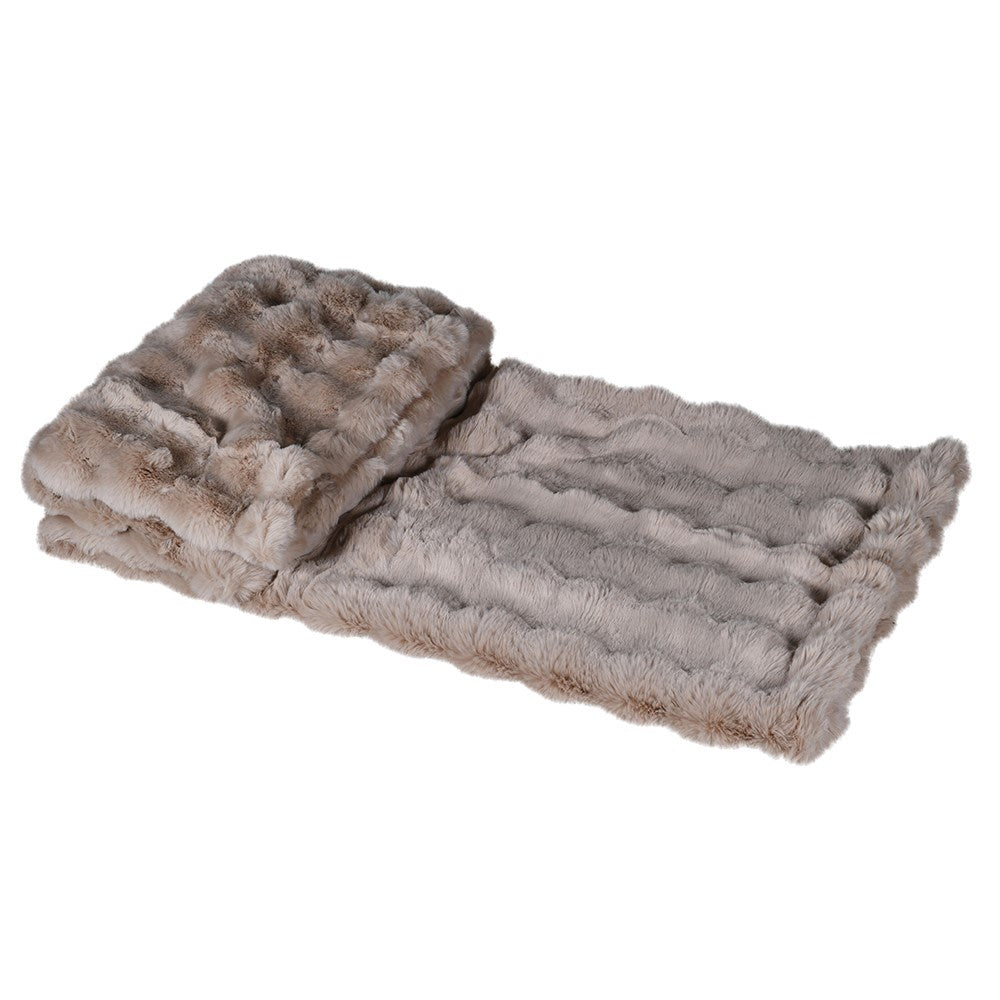 Truffle Faux Fur Throw – Cotswold Luxe