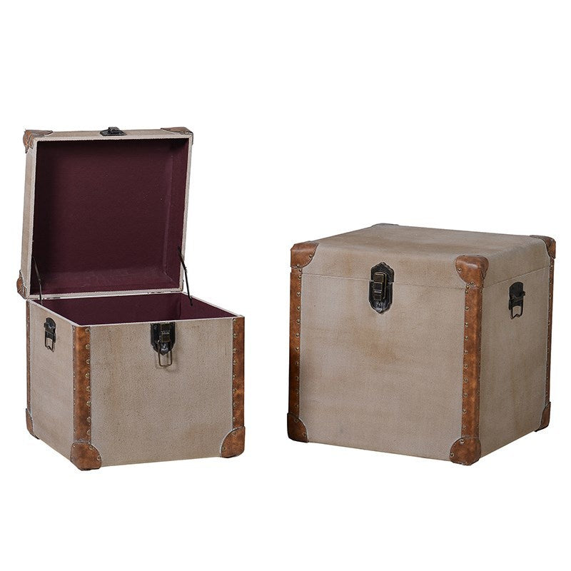 Set of 2 linen trunks – Cotswold Luxe