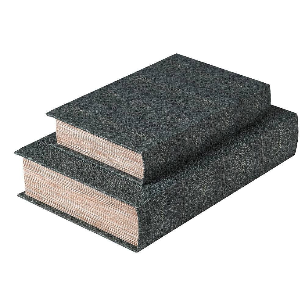 Set Of 2 Faux Shagreen Book Boxes – Cotswold Luxe